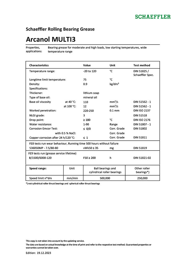 Arcanol MULTI3 | Publications | Schaeffler Thailand
